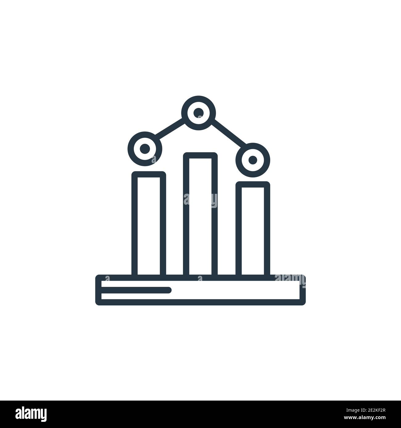 Business performance outline vector icon. Thin line black business ...