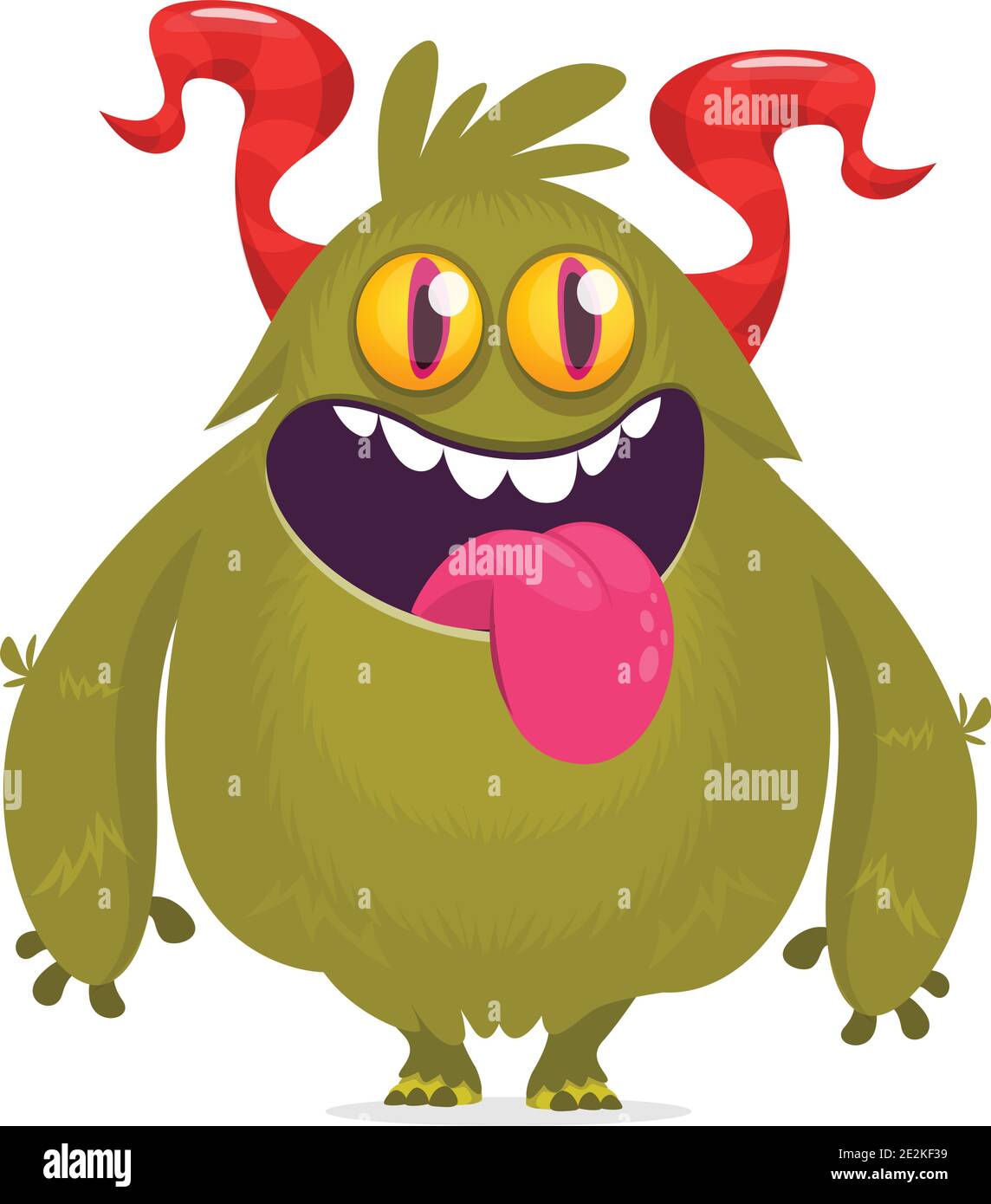Funny cartoon monster. Vector illustration Stock Vector Image & Art - Alamy