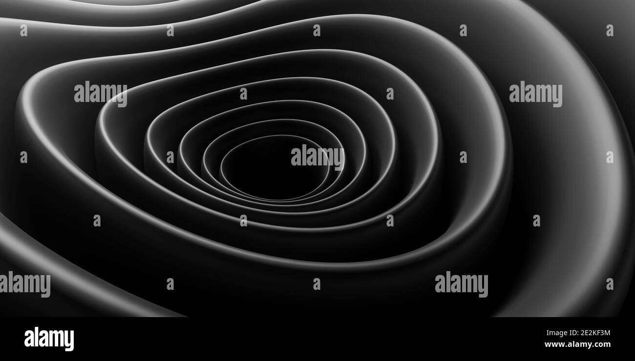 abstract design black design element organic round shapes 3d render ...