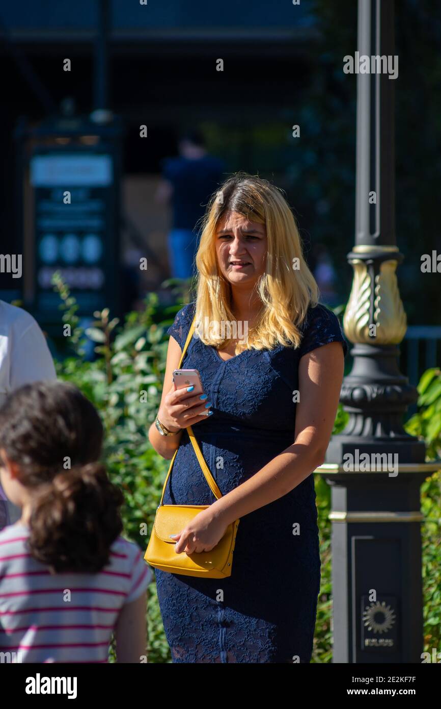 Timisoara, Romania - September 05, 2020: Portrait of a woman in the ...
