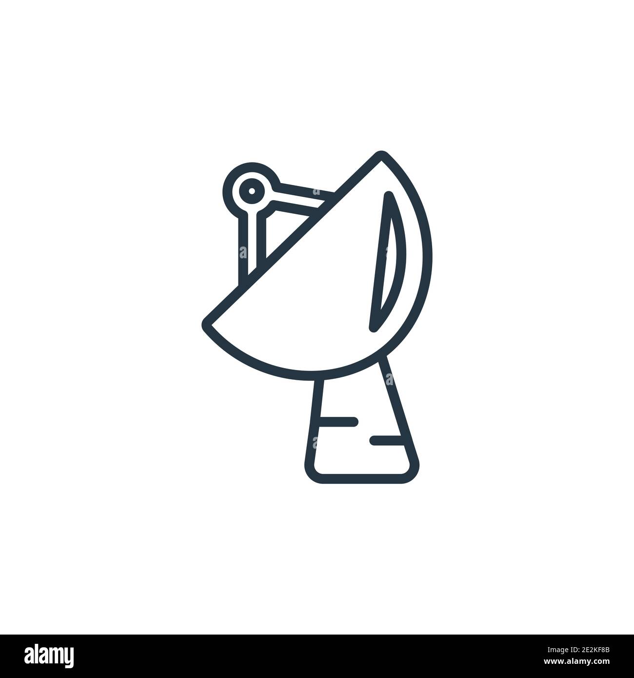 Parabolic signal outline vector icon. Thin line black parabolic signal ...