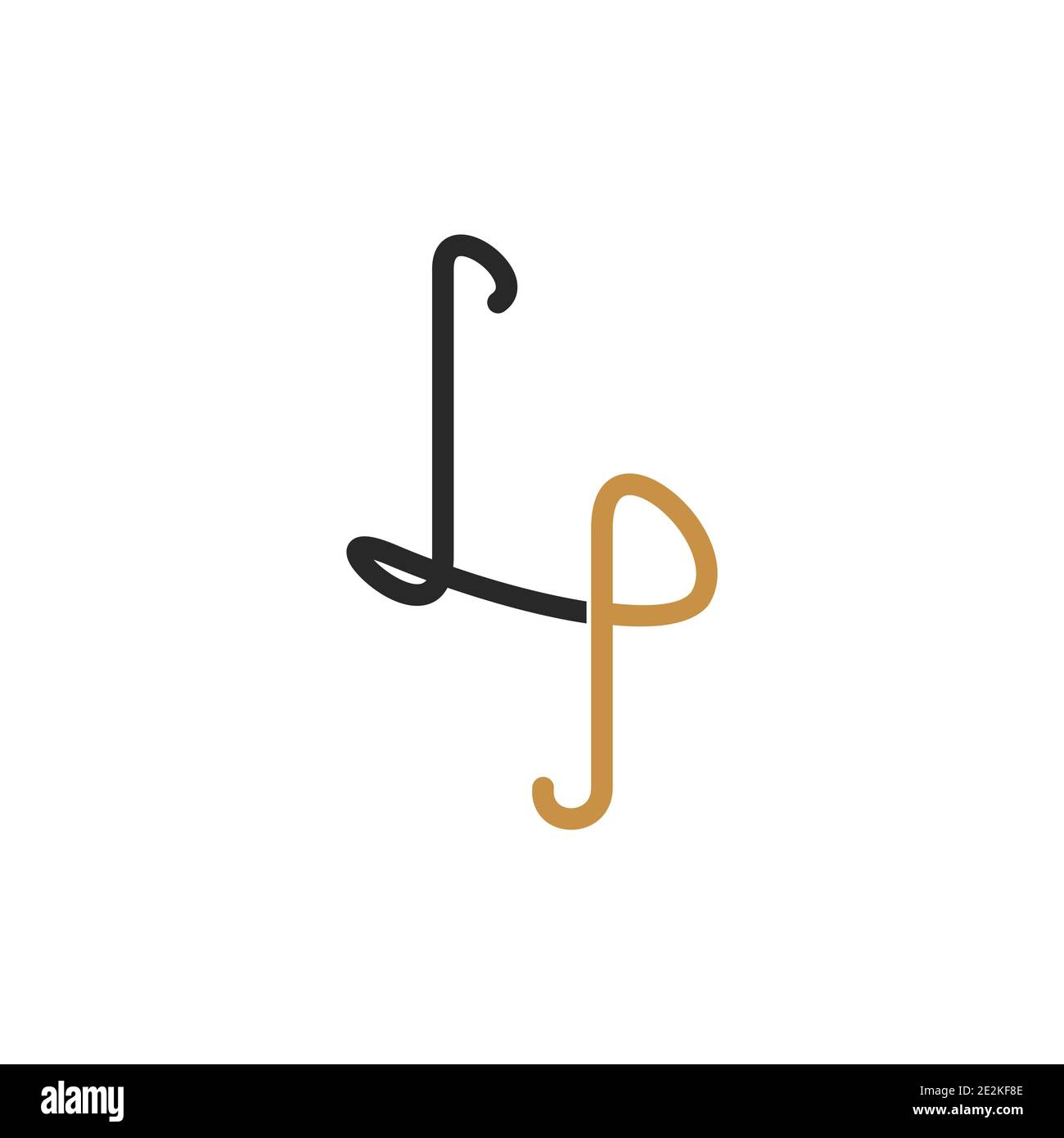 Initial lp letter logo with creative modern business typography vector ...