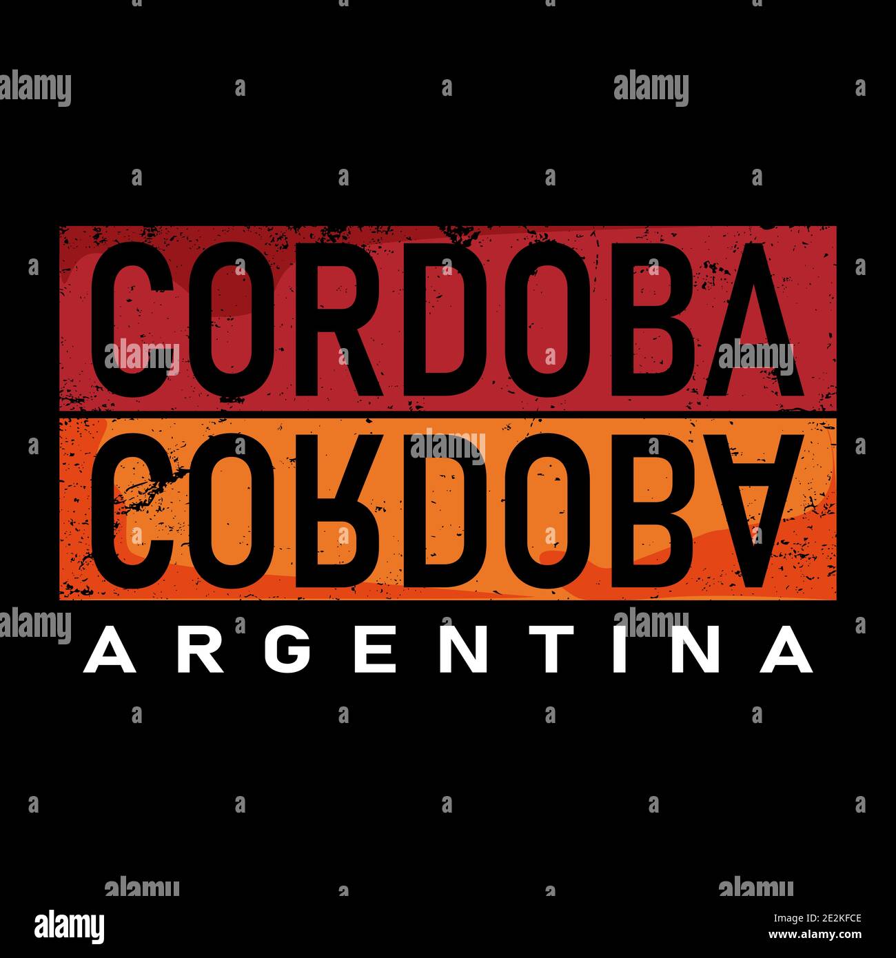Cordoba argentina lettering in original style. city typographic script ...