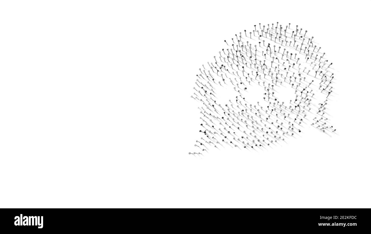 3d Rendering Symbol Of Two Rounded Chat Bubbles With Three Dots Wrapped