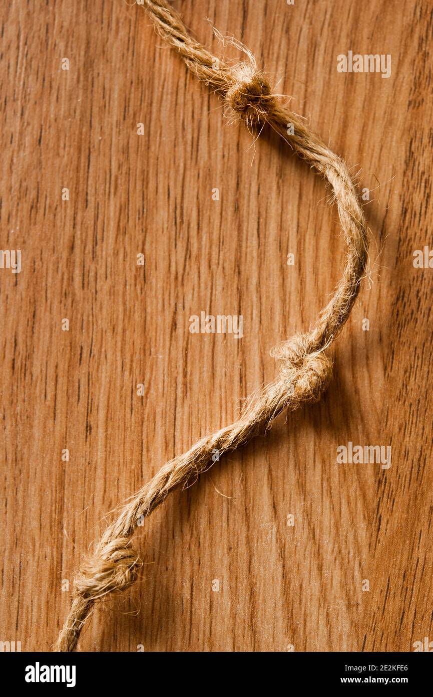 rope with knots Stock Photo - Alamy