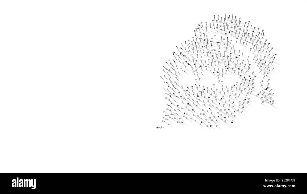 3d Rendering Symbol Of Two Rounded Chat Bubbles With Three Dots Wrapped