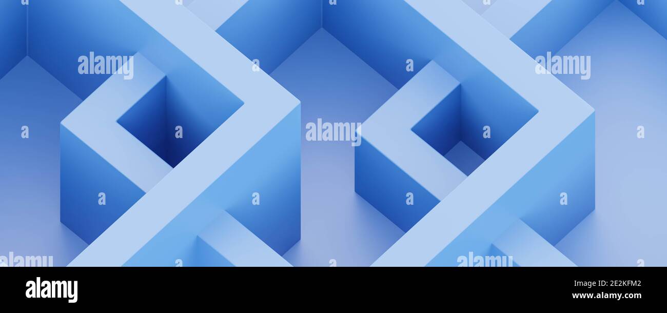 blue abstract pentagon shape 3d render illustration Stock Photo - Alamy