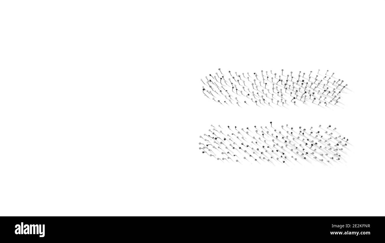 3d rendering symbol of equal sign bold wrapped in gold thermal foil ...