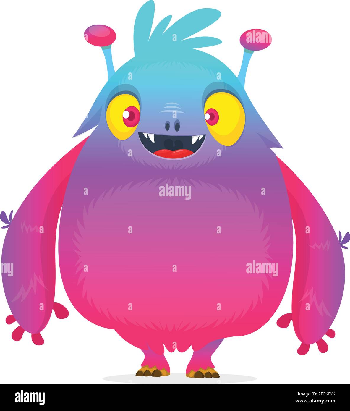 Funny cartoon monster. Vector illustration Stock Vector Image & Art - Alamy
