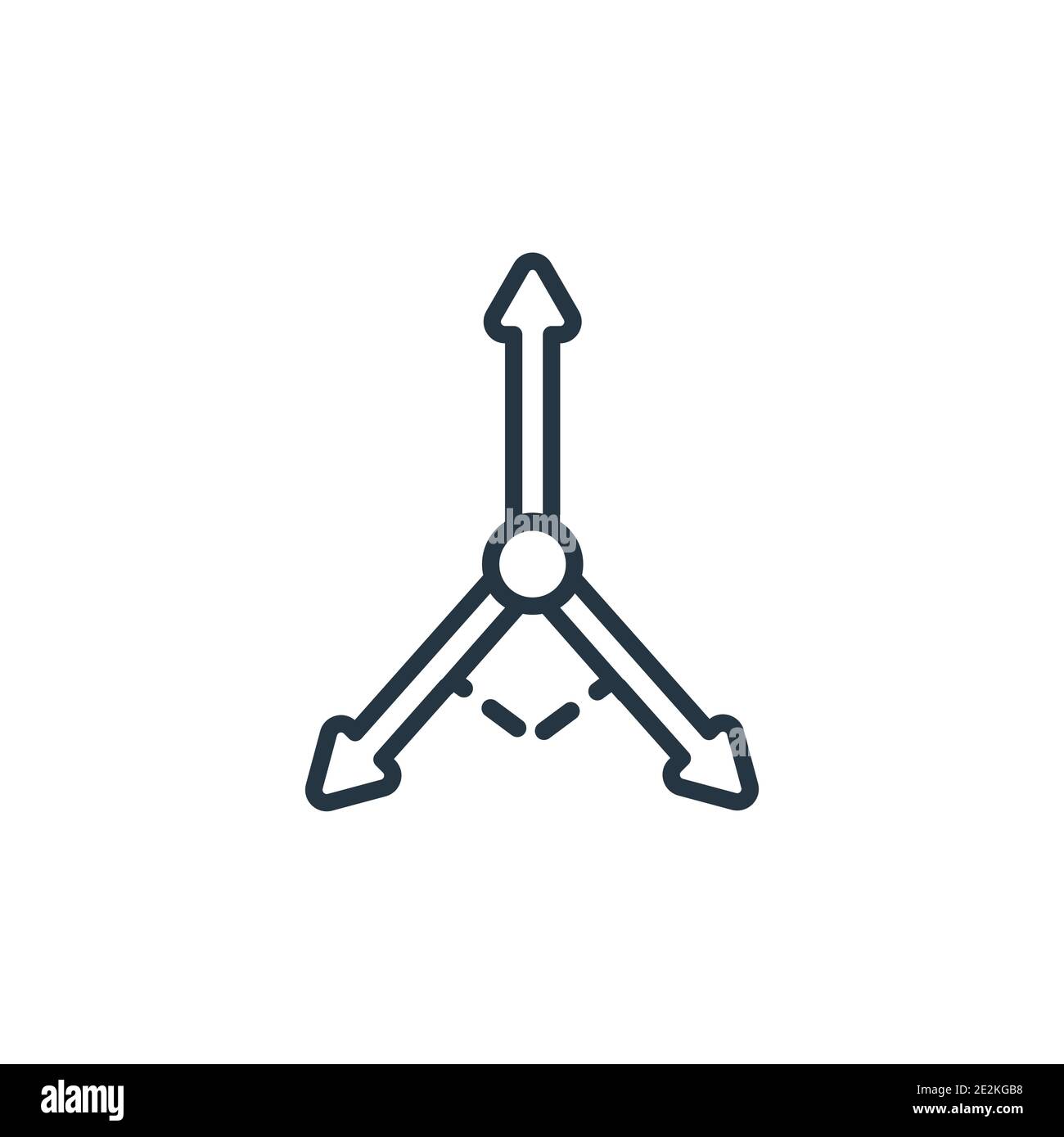 Axis outline vector icon. Thin line black axis icon, flat vector simple ...