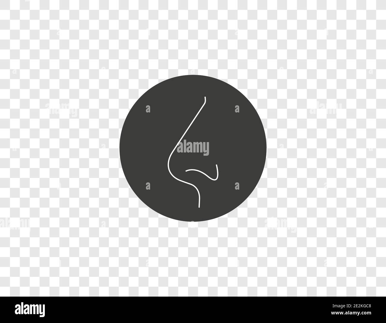 Vector illustration, flat. Body nose smell icon Stock Vector Image ...