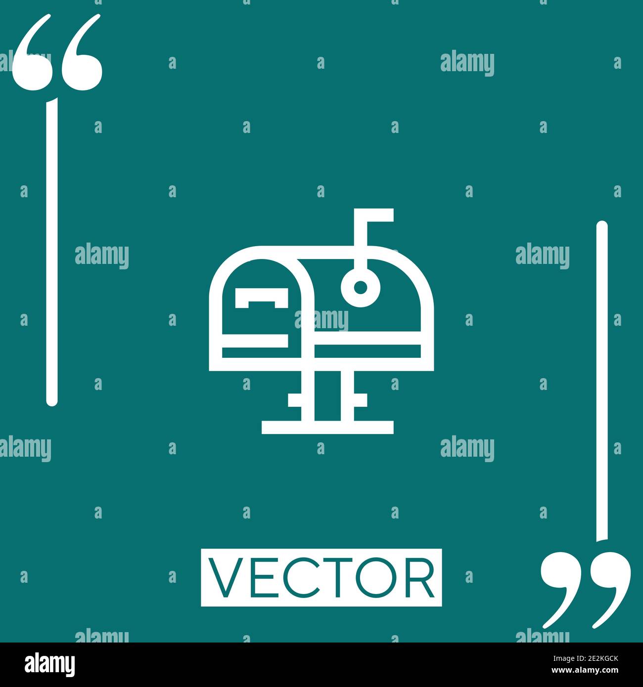 mailbox vector icon Linear icon. Editable stroked line Stock Vector Image & Art - Alamy