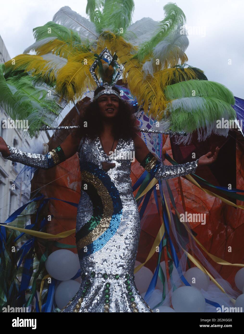 UK, England, London, Nottinghill Carnival, colourful costumes Stock ...