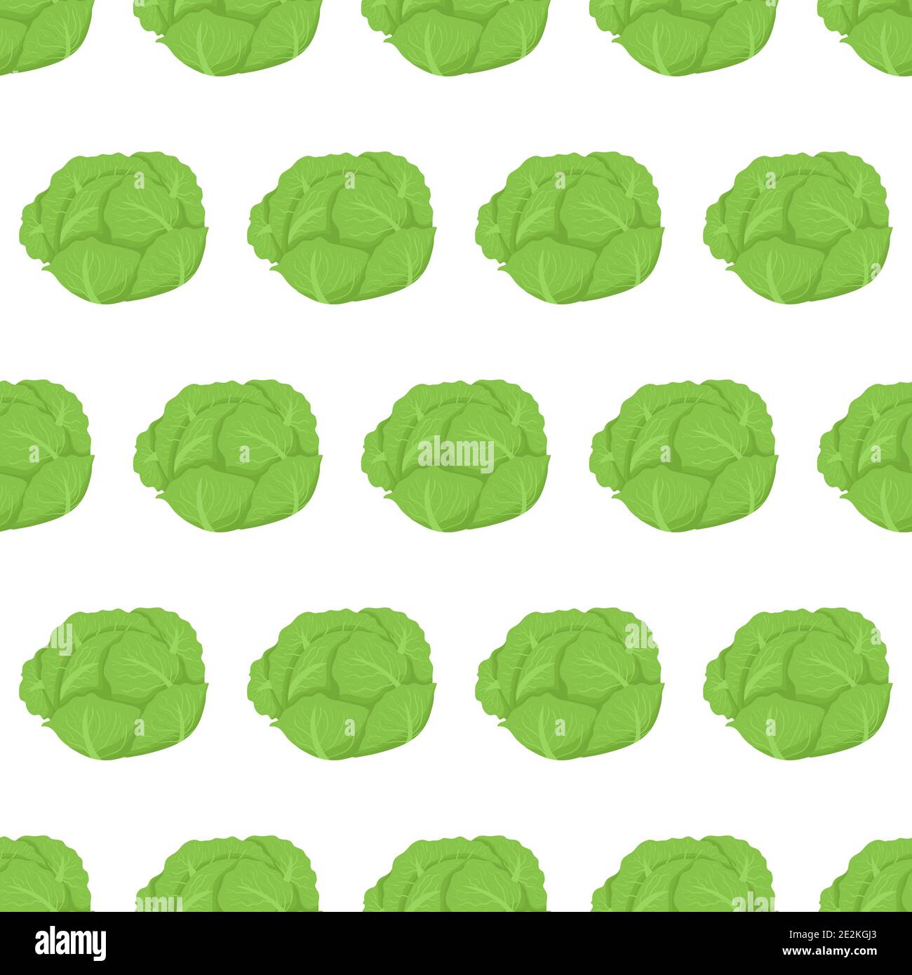 Green cabbage seamless pattern for wallpaper design. Botanical ...