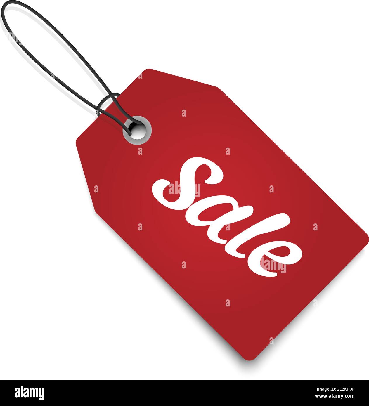 Red Tag label Sale inflat design with shadow. Eps10 Stock Vector Image ...