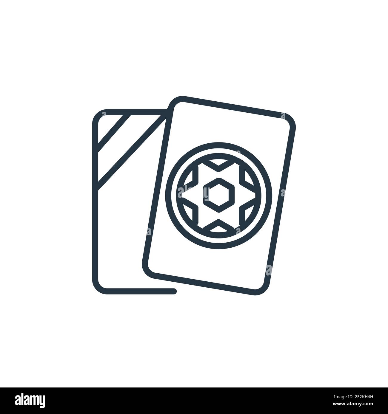 Cards outline vector icon. Thin line black cards icon, flat vector ...