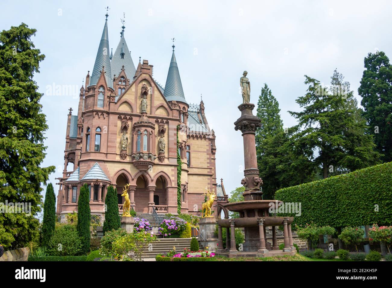 Gardens at Drachenburg Castle outside of Bonn, Germany Stock Photo - Alamy