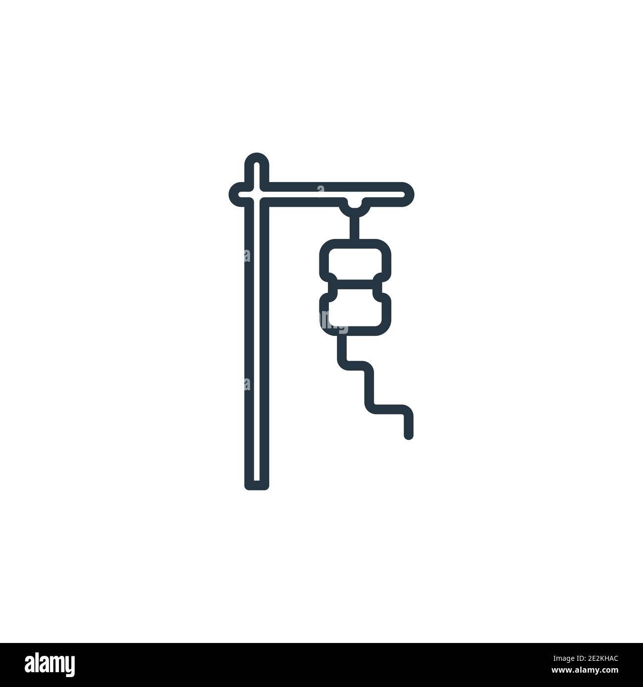 Medical drip outline vector icon. Thin line black medical drip icon ...