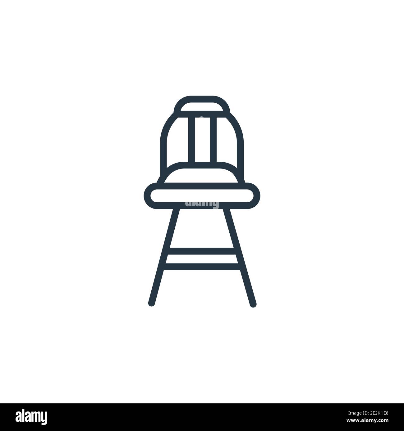 Stool outline vector icon. Thin line black stool icon, flat vector ...