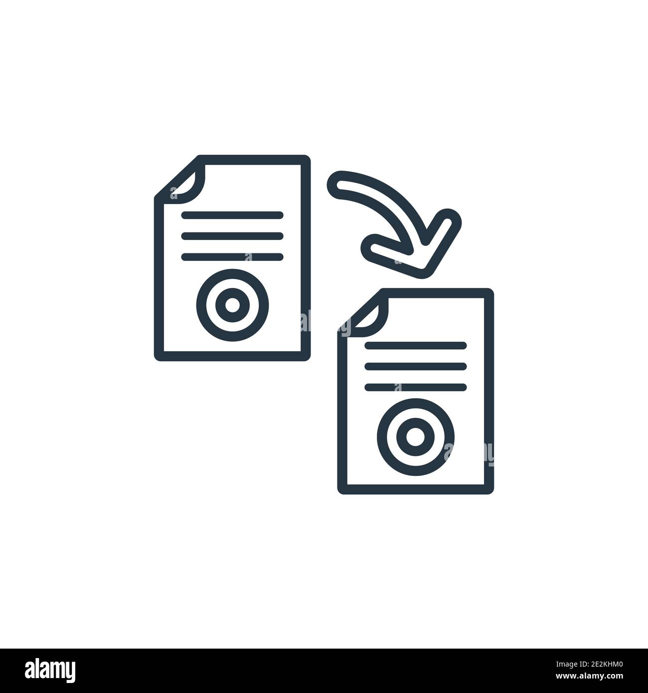 Document with image and content outline vector icon. Thin line black ...