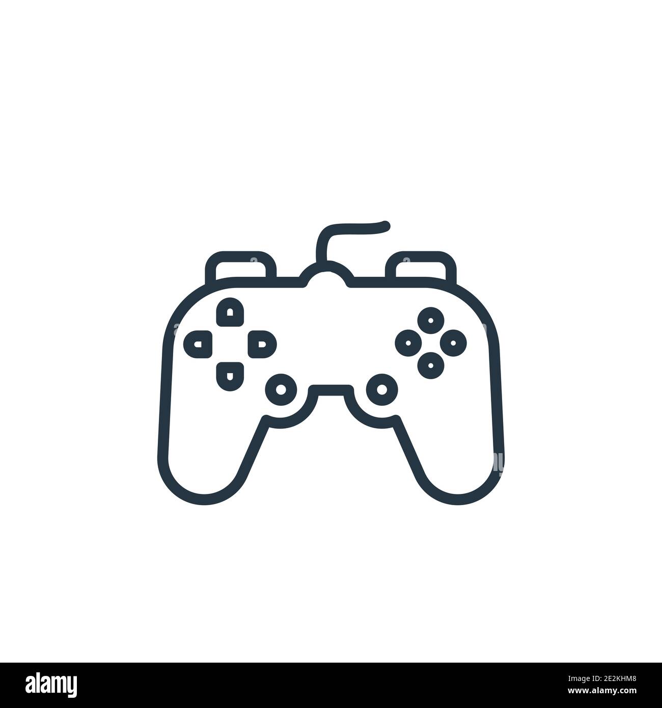 Game console outline vector icon. Thin line black game console icon ...