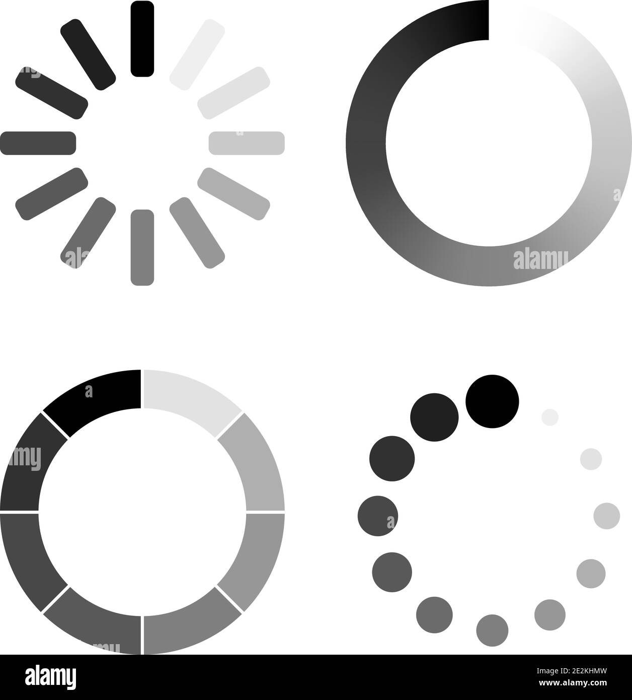 Set Loading icons in flat design on blank background. Eps10 Stock ...