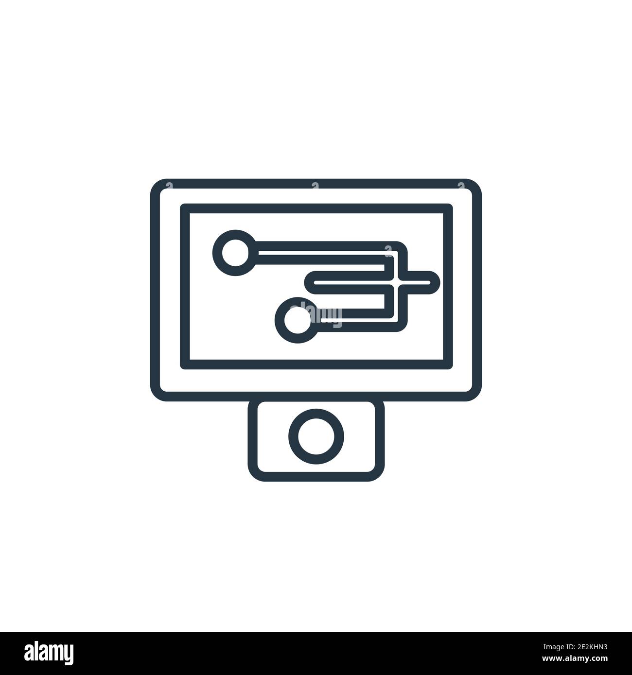 Information technology outline vector icon. Thin line black information ...