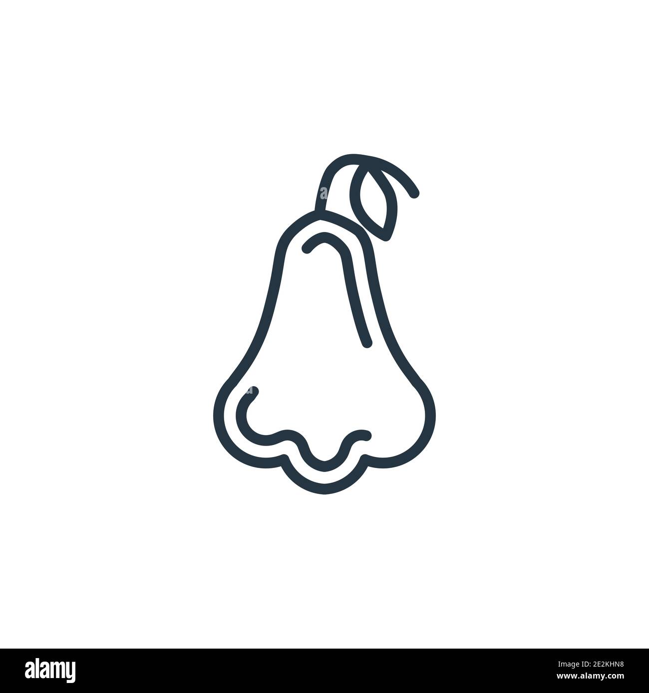 Rose apple outline vector icon. Thin line black rose apple icon, flat ...