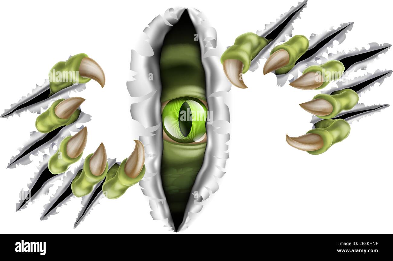 Monster claw breaking through metal hi-res stock photography and images ...