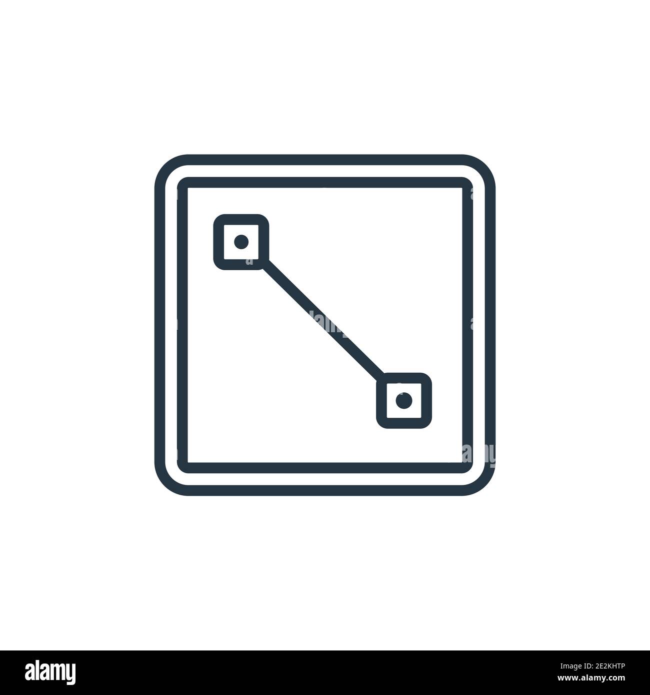 Lengthen outline vector icon. Thin line black lengthen icon, flat ...