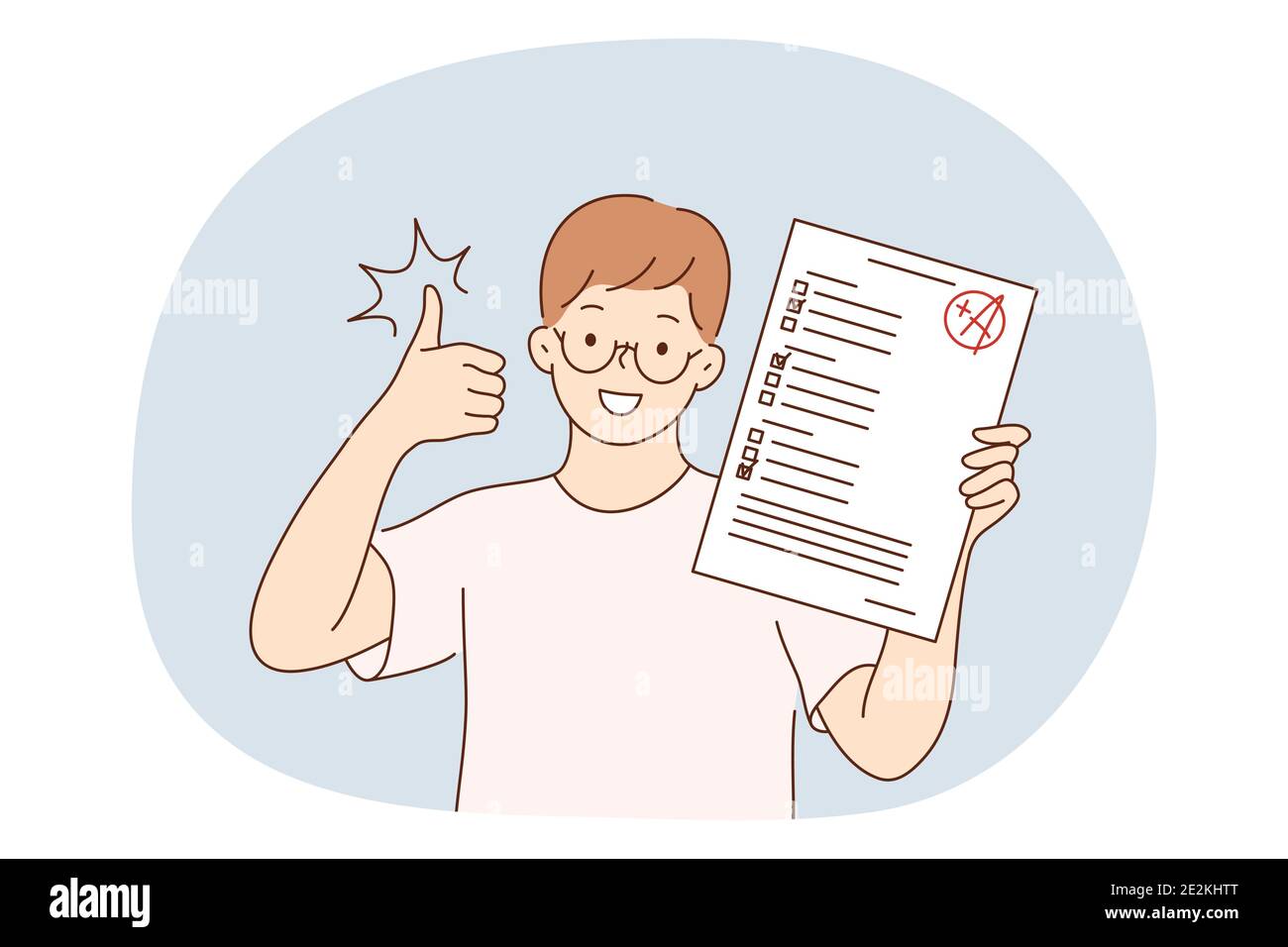 Success in studying, excellent school pupils concept Stock Vector Image ...