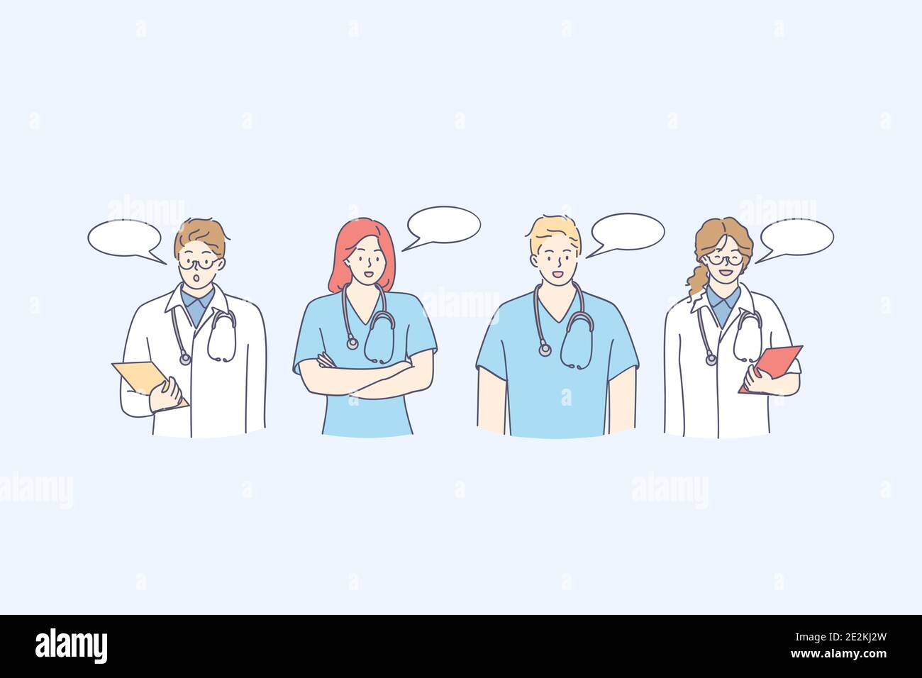 Medical workers doctors communication concept Stock Vector Image & Art ...