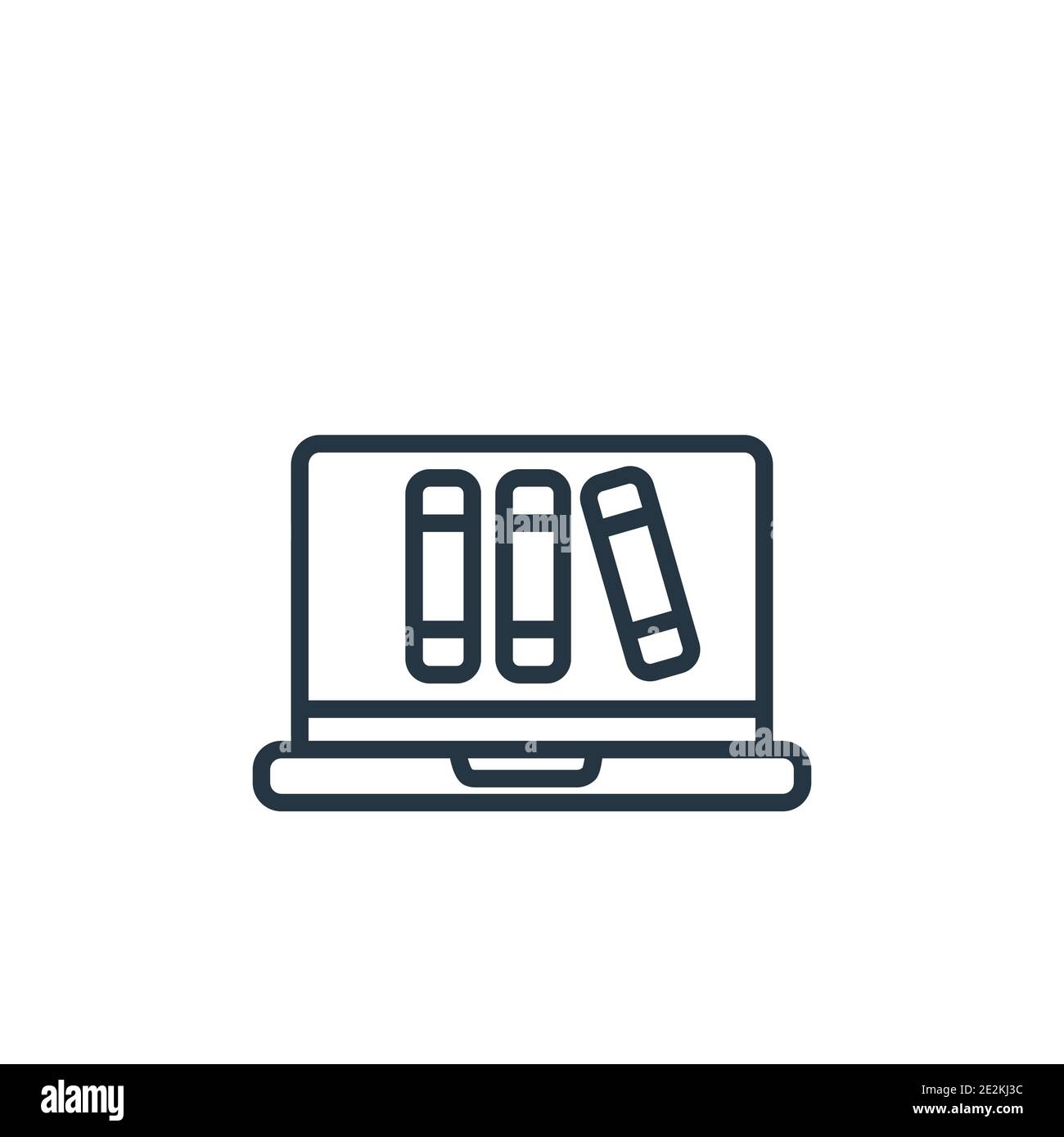 Educational platform outline vector icon. Thin line black educational ...