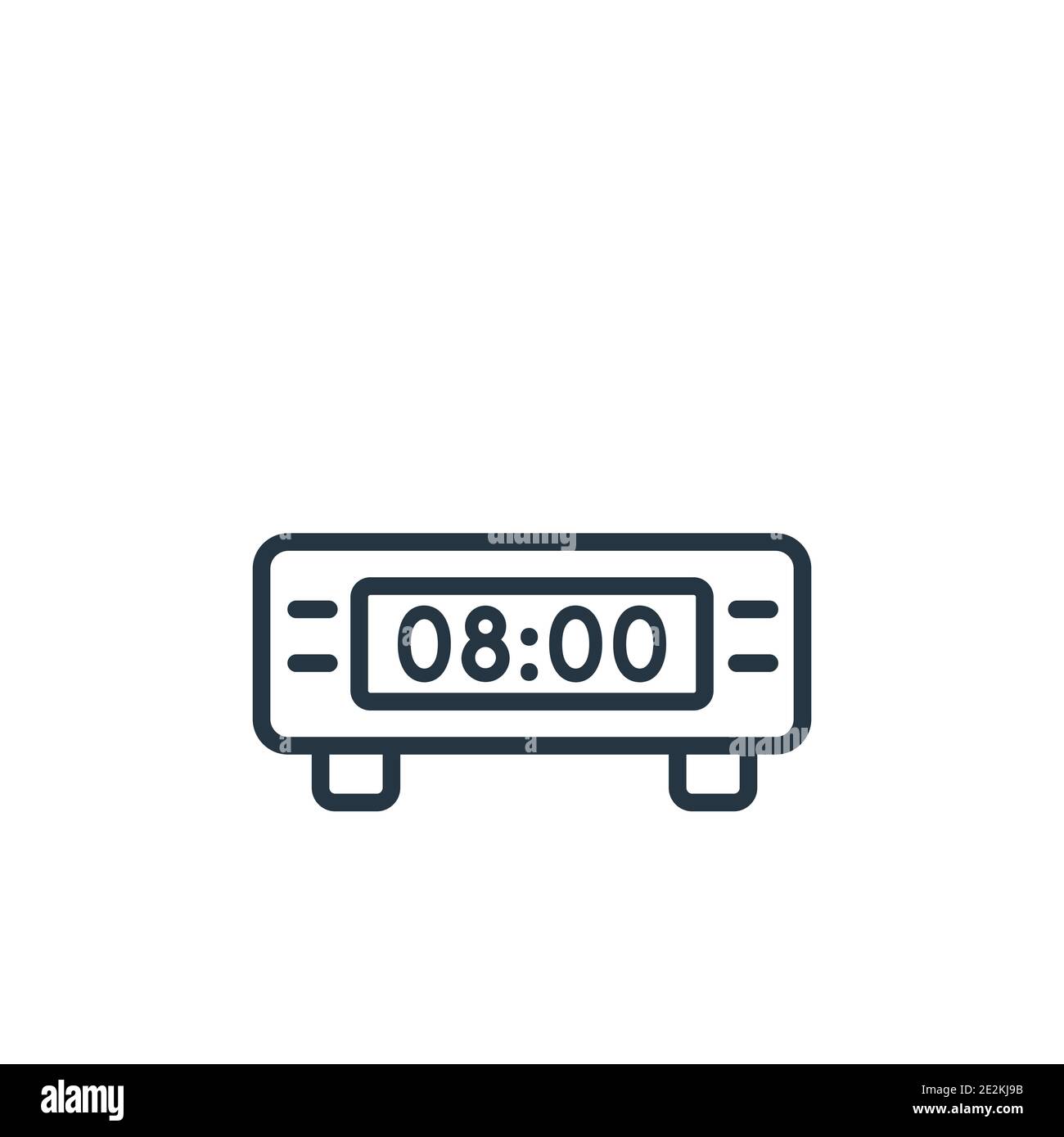 Digital display 60 outline vector icon. Thin line black digital display ...
