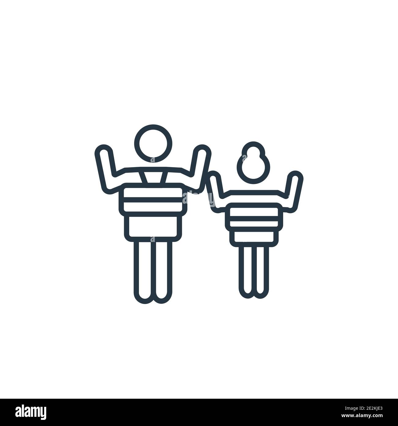 Kids outline vector icon. Thin line black kids icon, flat vector simple ...