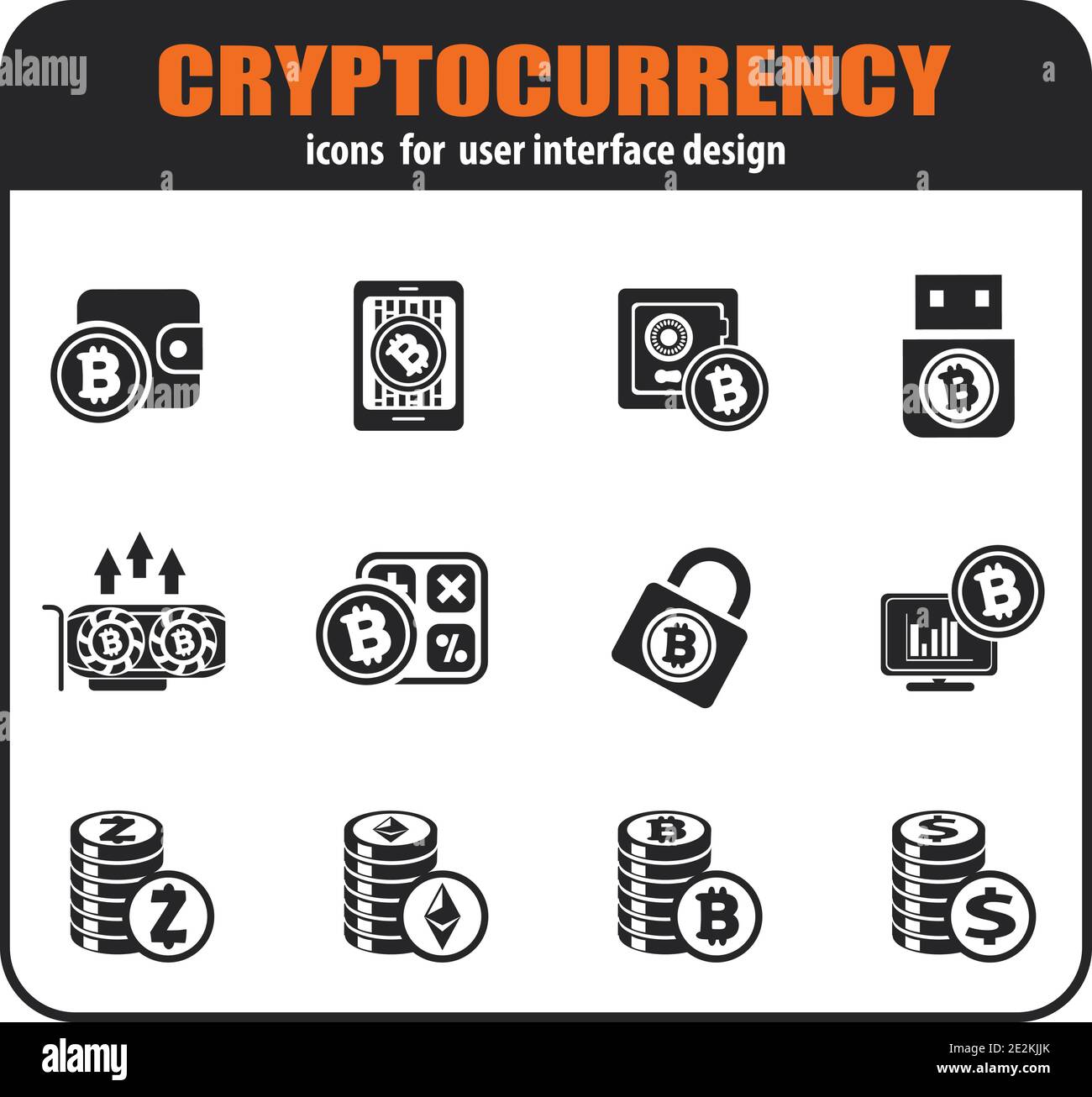 Cryptocurrency and mining icon set Stock Vector Image & Art - Alamy