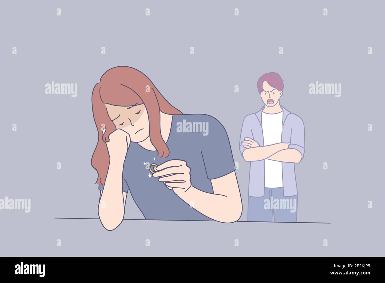 Anger misunderstanding Stock Vector Images - Alamy