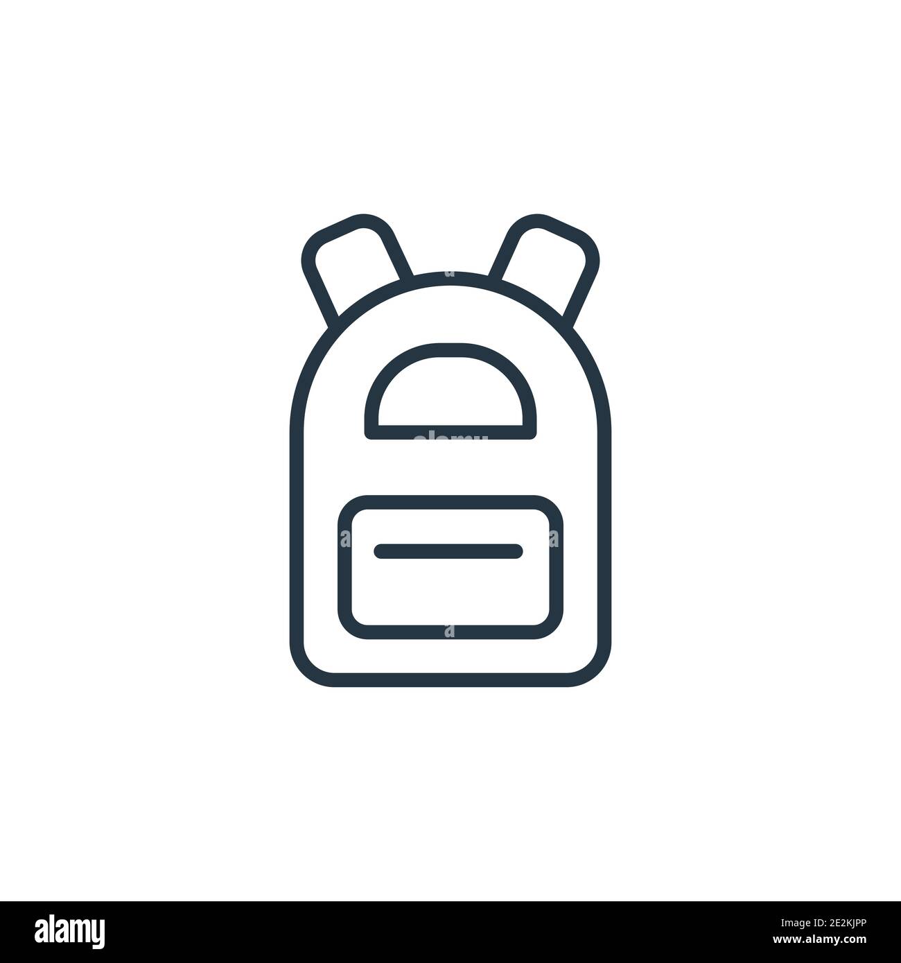 Book bag outline vector icon. Thin line black book bag icon, flat ...