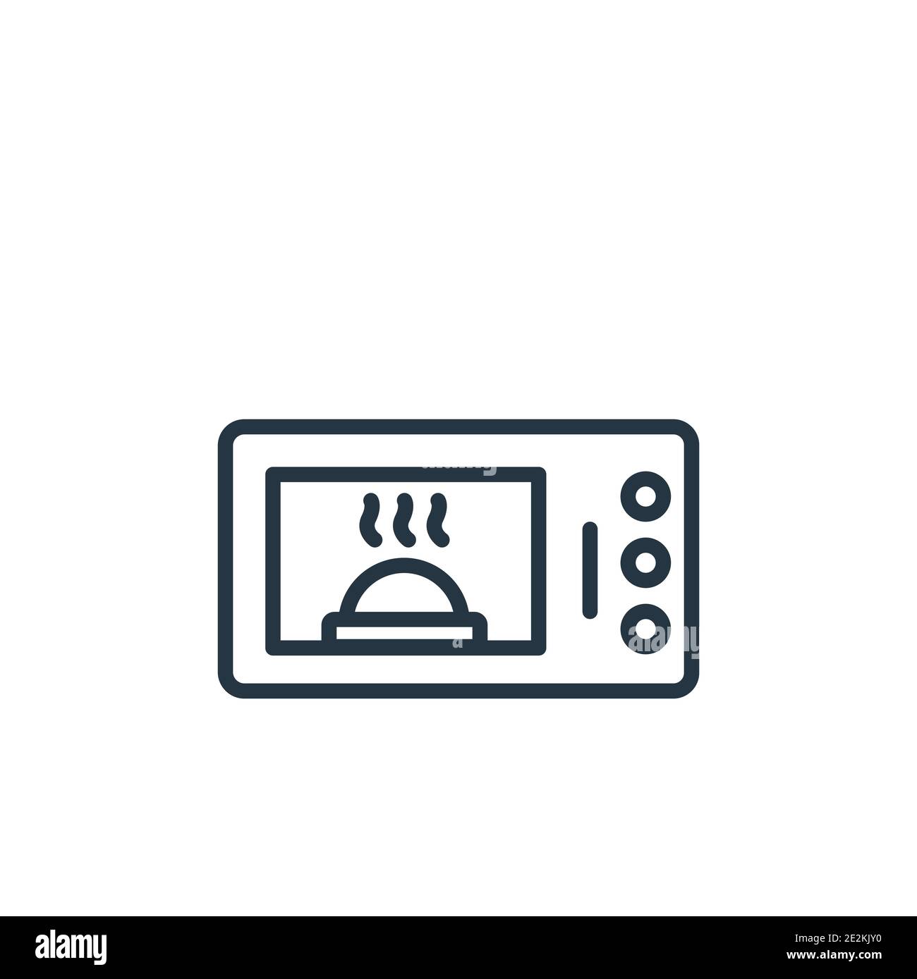 Microwave outline vector icon. Thin line black microwave icon, flat ...