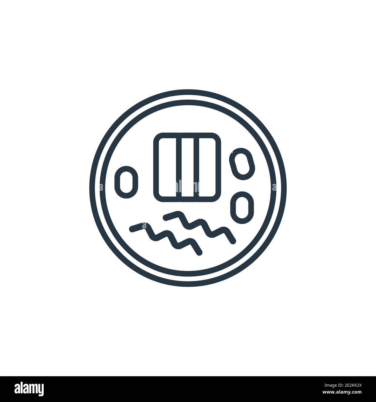 Popiah outline vector icon. Thin line black popiah icon, flat vector ...