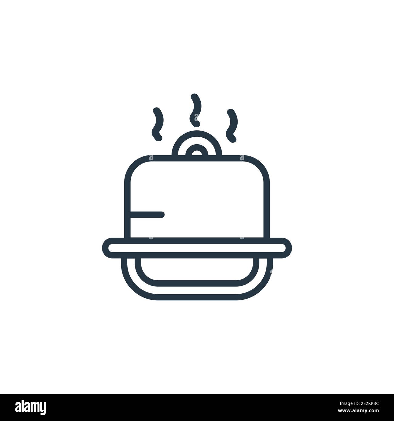 Salver outline vector icon. Thin line black salver icon, flat vector ...