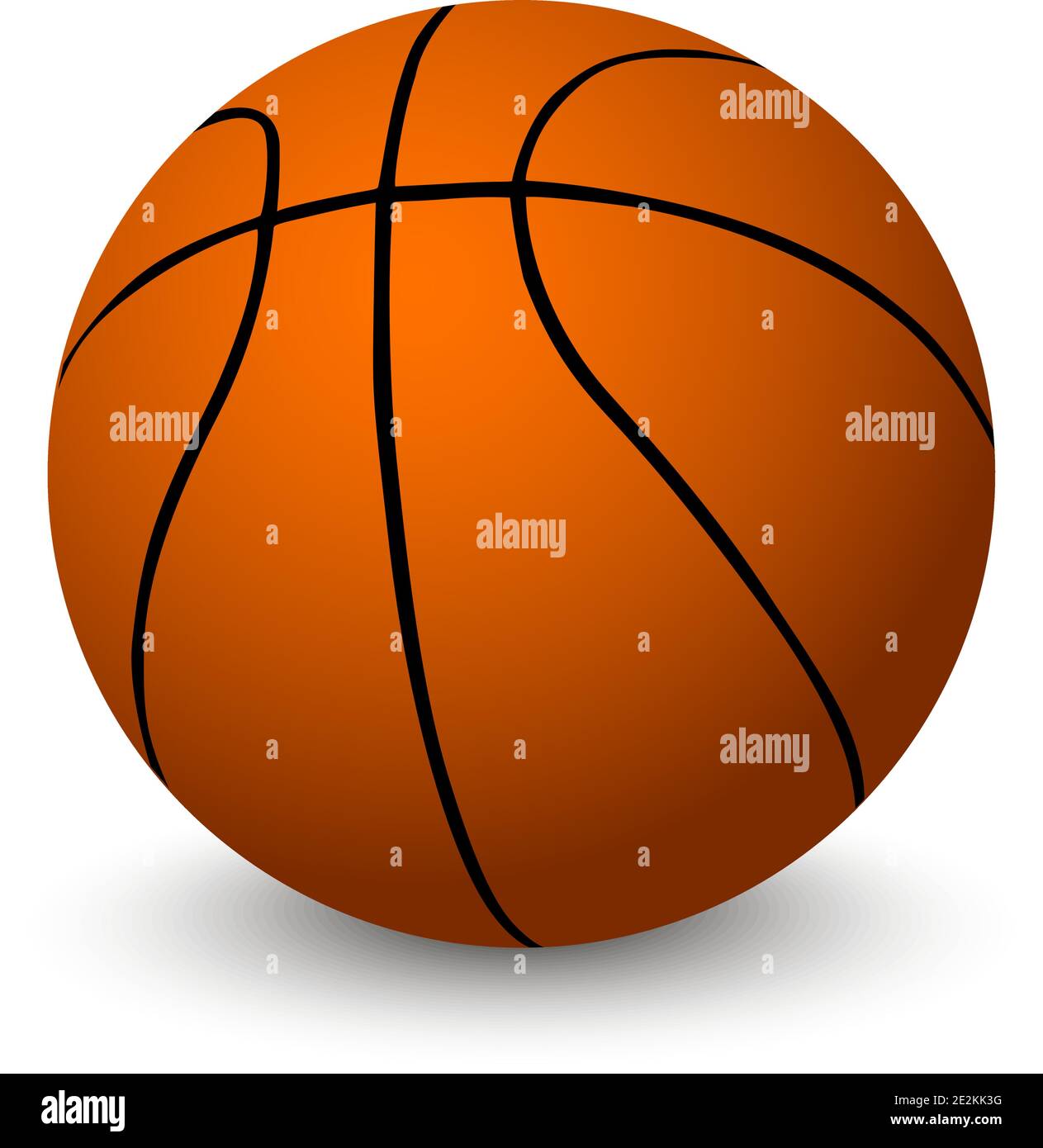 Vector Basketball isolated on a white background Stock Vector Image ...