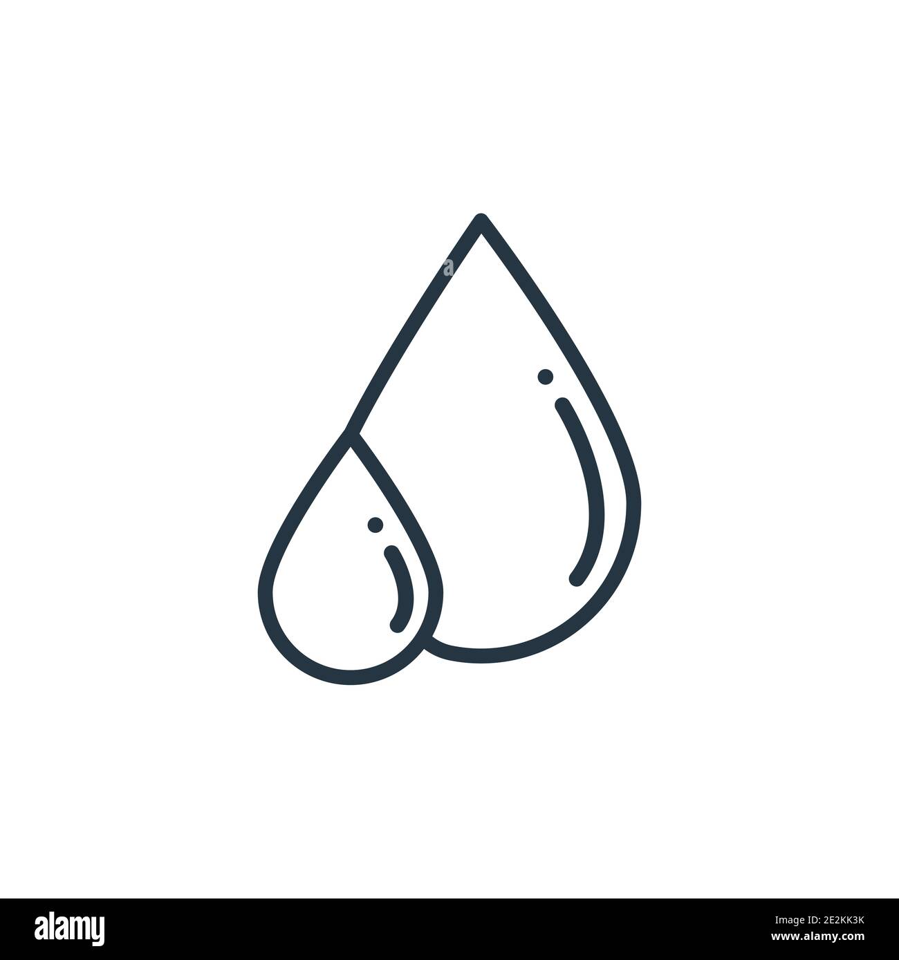 Blood drop outline vector icon. Thin line black blood drop icon, flat ...