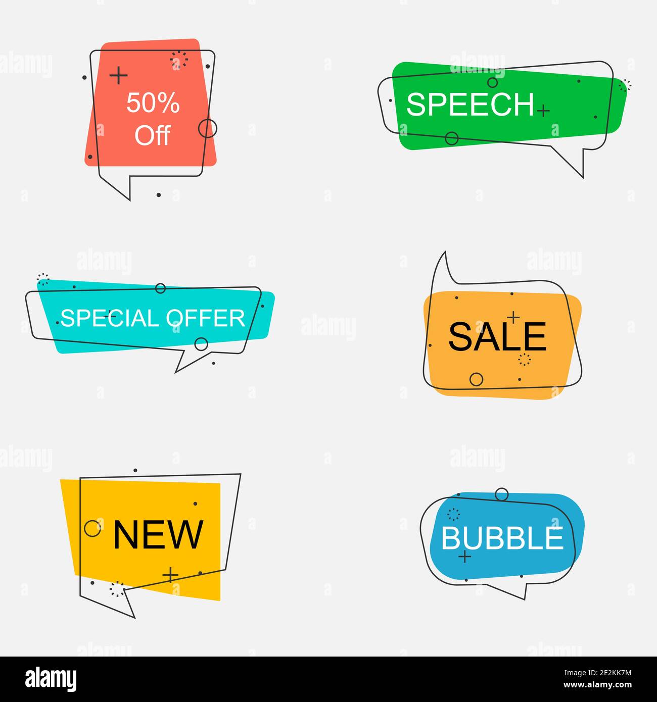Set geometric bubbles in trendy flat style Stock Vector Image & Art - Alamy