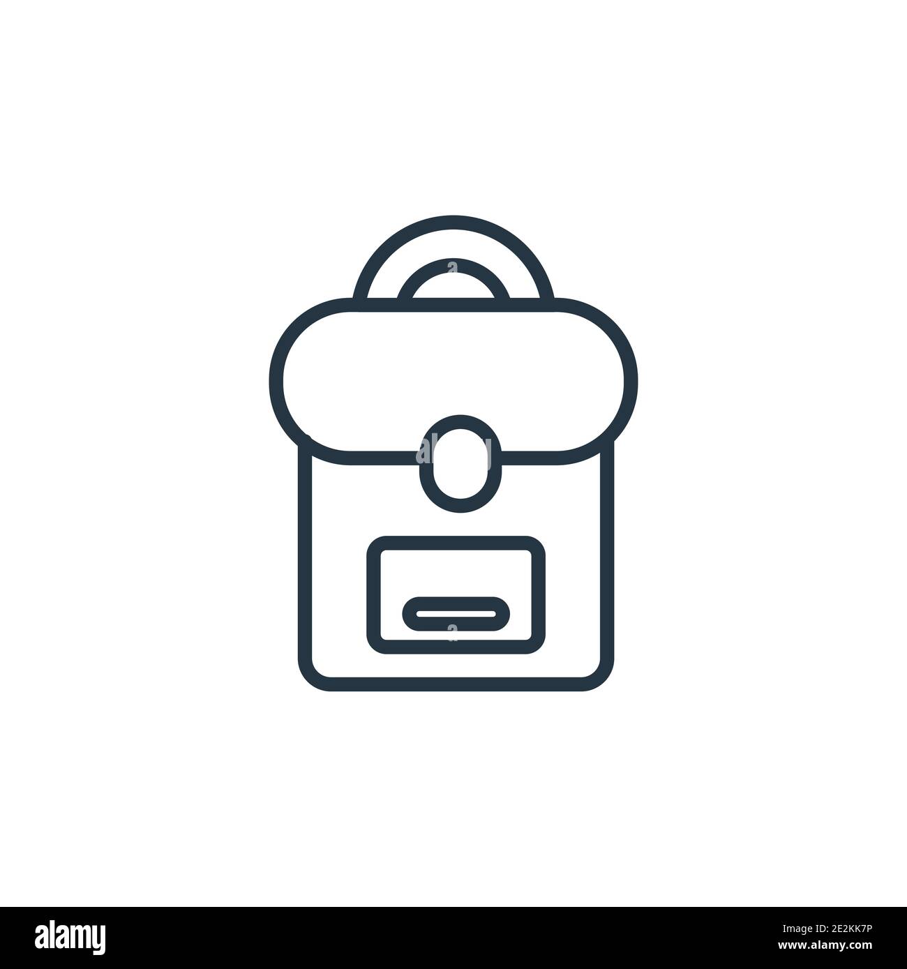 School bag outline vector icon. Thin line black school bag icon, flat ...