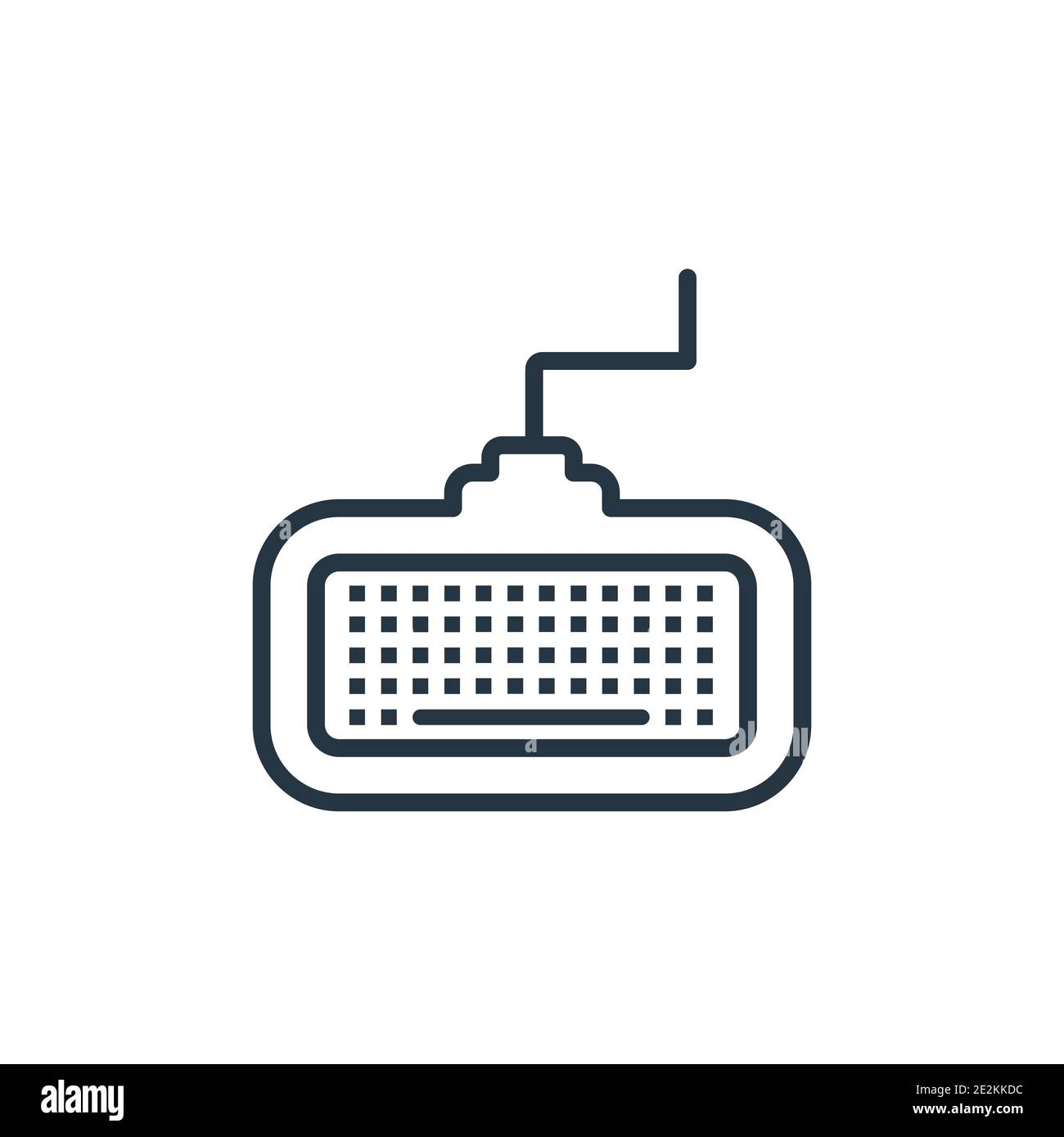 Keyboard Outline Vector Icon Thin Line Black Keyboard Icon Flat Vector Simple Element
