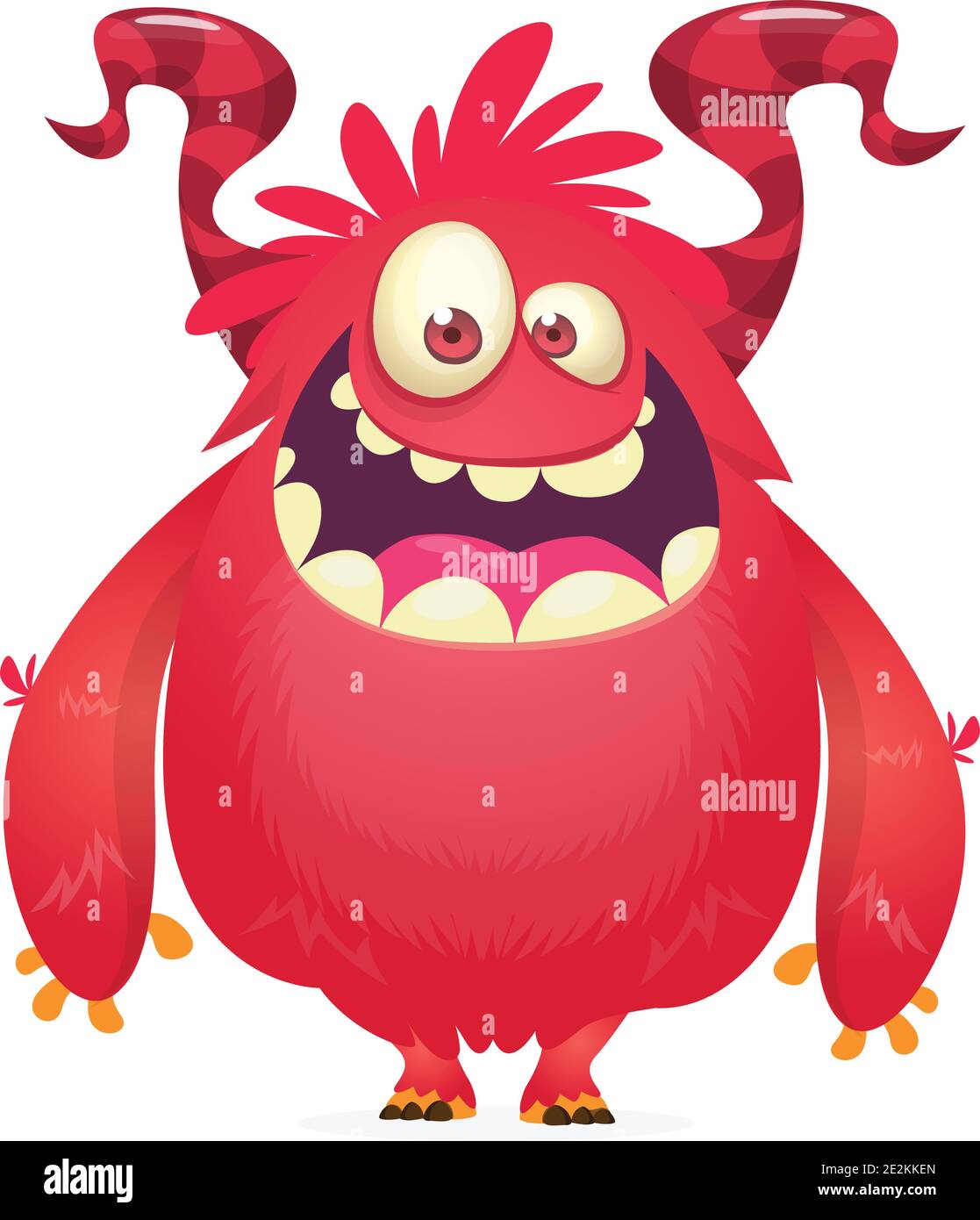 Funny cartoon monster. Vector illustration Stock Vector Image & Art - Alamy