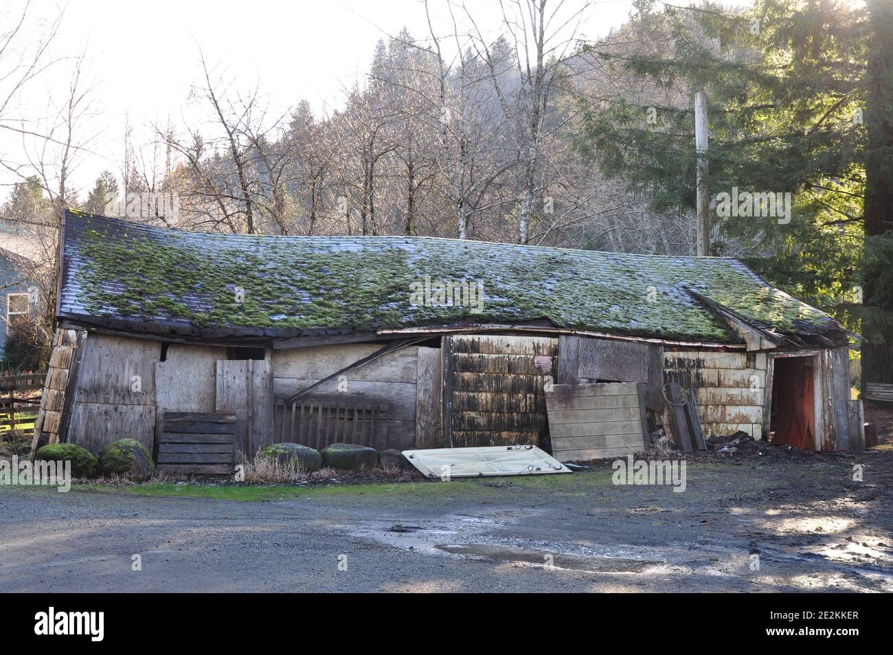 Old moldy farm house Stock Photo - Alamy