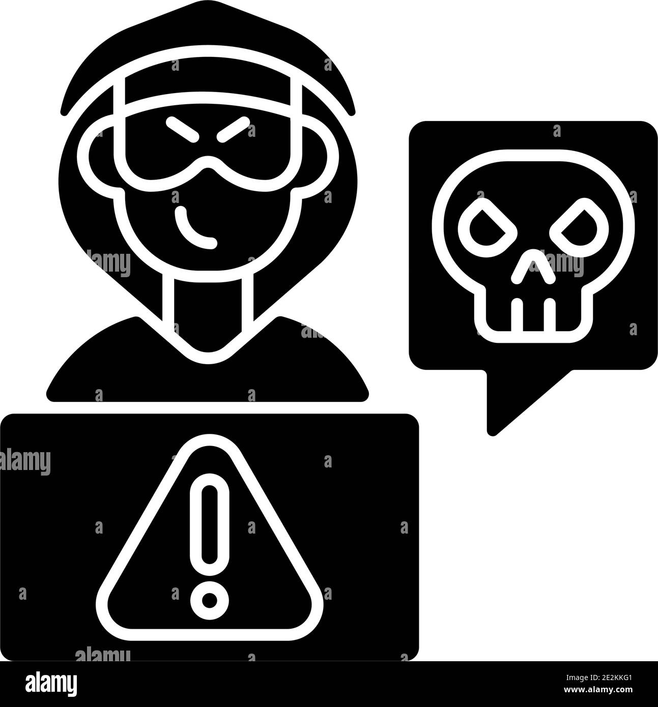 Cyberstalking black glyph icon Stock Vector Image & Art - Alamy