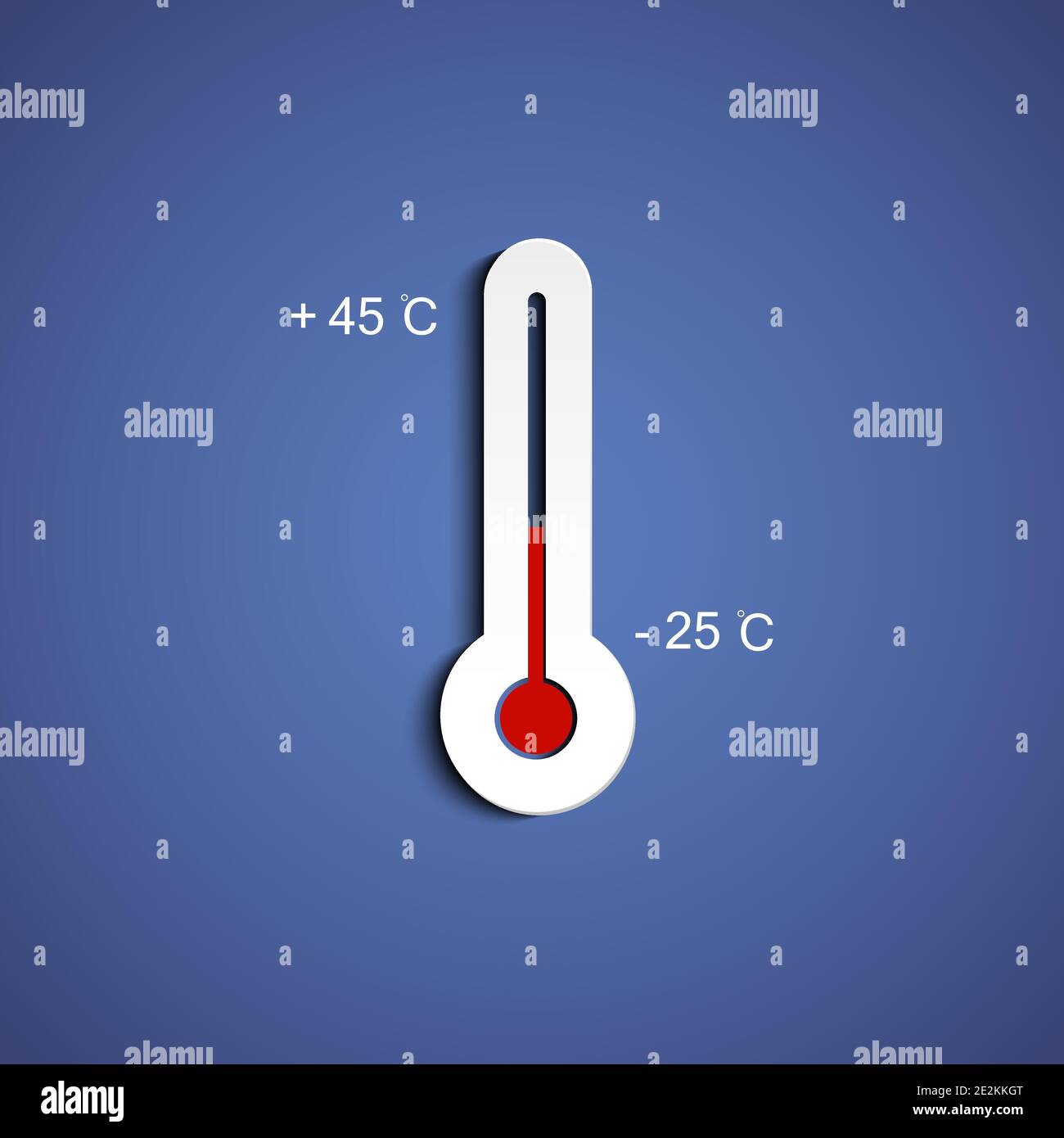 Thermometer icon with shadow. Thermometer vector icon. Vector ...